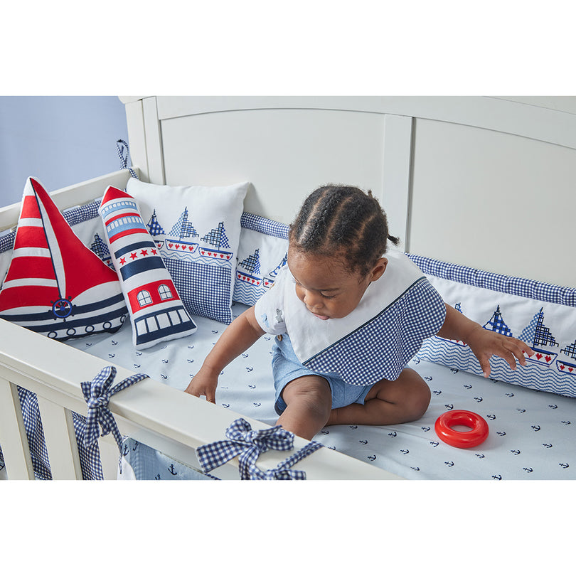 Sail Boat Square Cushion - 35 cm x 35 cm – Annasimona Kids